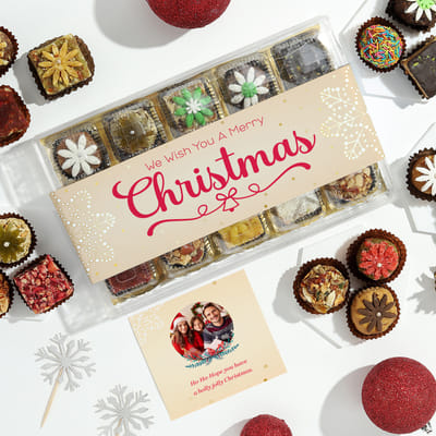 Assorted Sweets N Personalized Xmas Card: Order Flowers Online ...