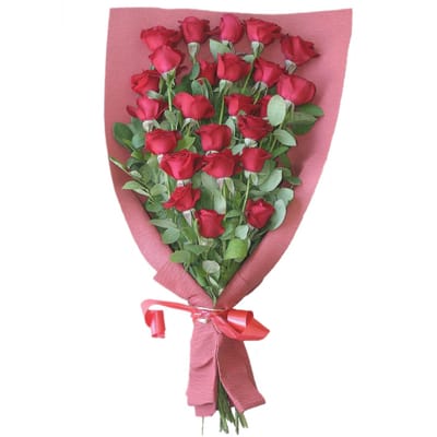 Bouquet of 24 Red Roses: Order Flowers Online | Interflora India ...