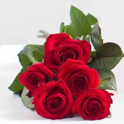 Bouquet of 5 red roses: Order Flowers Online | Interflora India | ID1350708