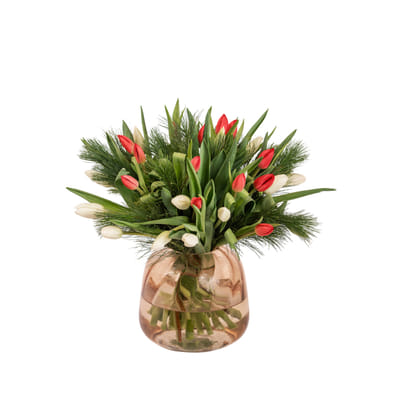 Christmas Tulips with Pine Large 920001: Order Flowers Online ...