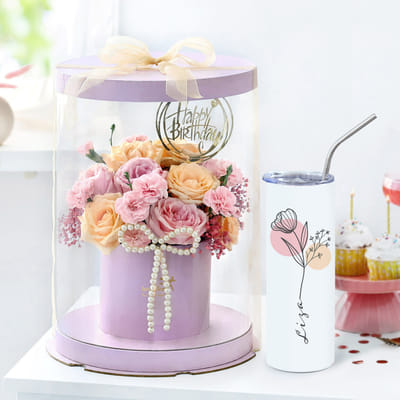 Floral Bloom Personalized Gift Set: Order Flowers Online | Interflora ...